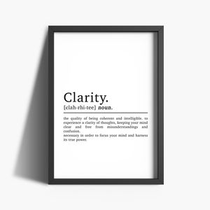 Clarity Definition | Office Wall Art | Home Office Print ...