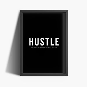 Hustle Print Inspirational Wall Art Motivational Prints - Etsy