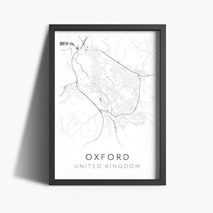 Map Print | Oxford Print | Map Gift | City Map Prints | Map Poster ...
