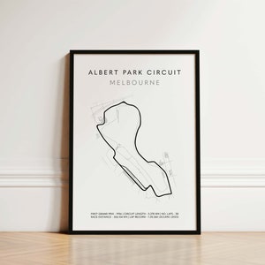 Australian Grand Prix Print F1 Poster Formula 1 Prints Grand Prix Track ...