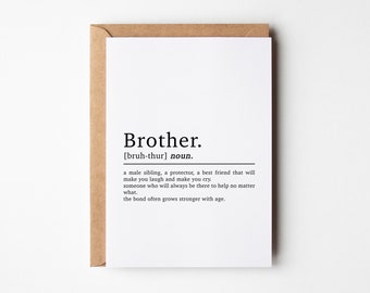 Brother Card Funny Card for Brother I'd Walk Through - Etsy