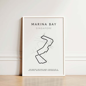 Singapore Grand Prix Print F1 Poster Formula 1 Prints Grand Prix Track ...