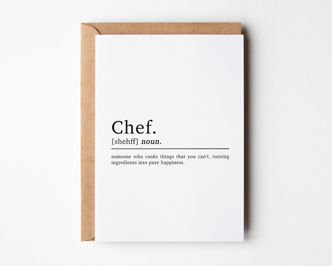 Chef Birthday Card, Cards for Chefs, Best Friend Birthday Card, Chef ...