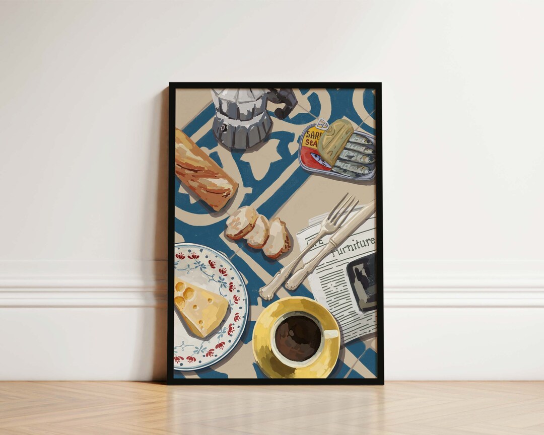 French Breakfast Print, Coffee Poster, Kitchen Print, Kitchen Decor ...