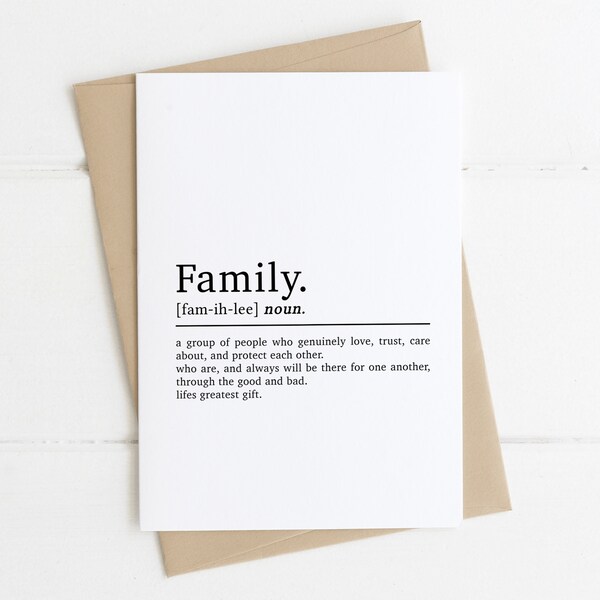 Family Definition - Etsy
