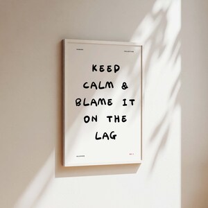 Kids Bedroom Gaming Prints Blame the Lag | Gamer Wall Art | Boys ...