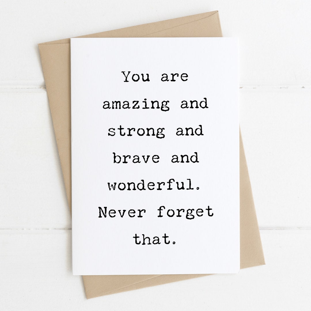 You Are Amazing | Inspirational Card | Motivational Card | Card for ...