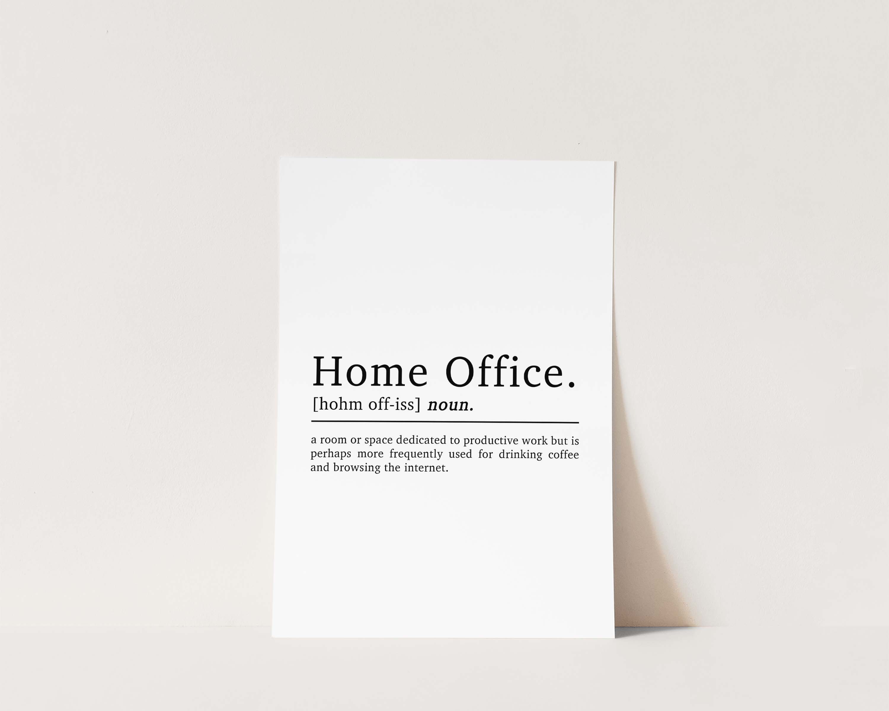 Home Office Definition Work From Home Print, Office Decor, Home Office ...
