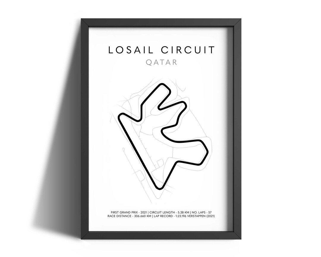 Qatar Grand Prix Print F1 Poster Formula 1 Prints Grand Prix Track ...