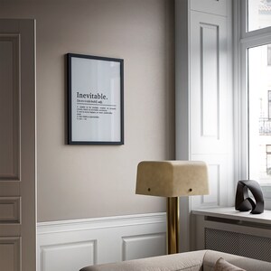 Inevitable Definition Print | Minimalist Wall Art - Etsy