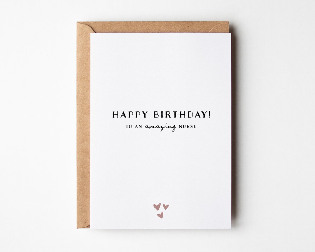 Nurse Birthday Card for Her, Happy Birthday Card for Nurses, to an ...