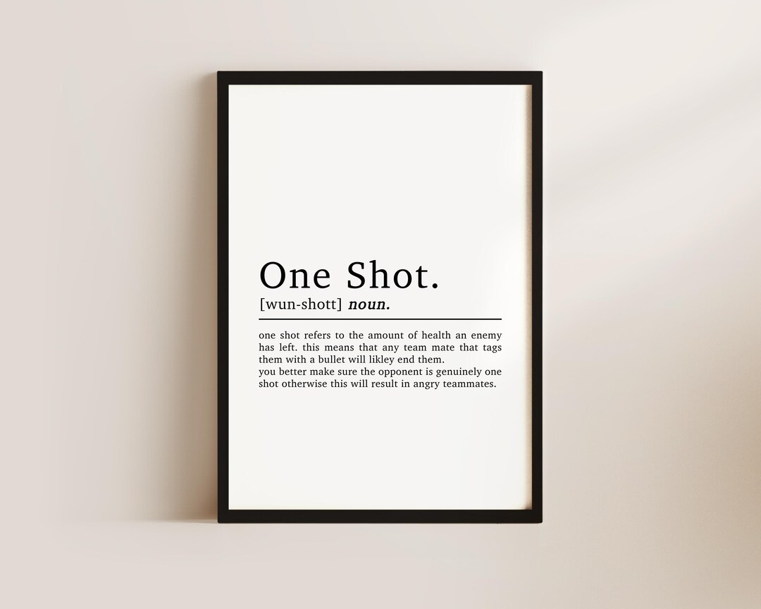 Gamer Gifts, One Shot Definition, Gaming Prints, Gaming Gifts, Online ...