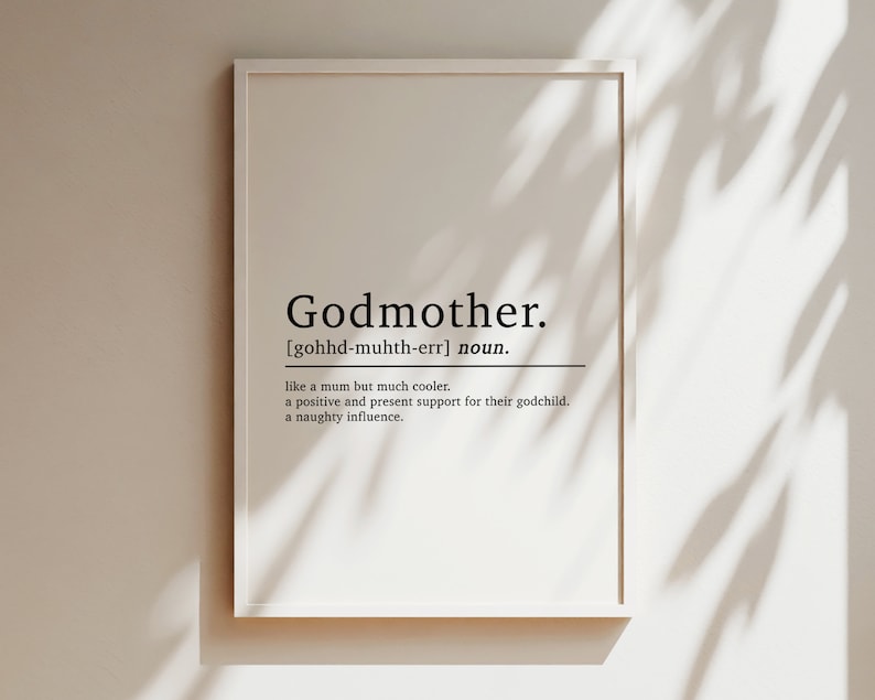 Godmother Gift, Godmother Definition, Gift for Godmother, Godmother ...