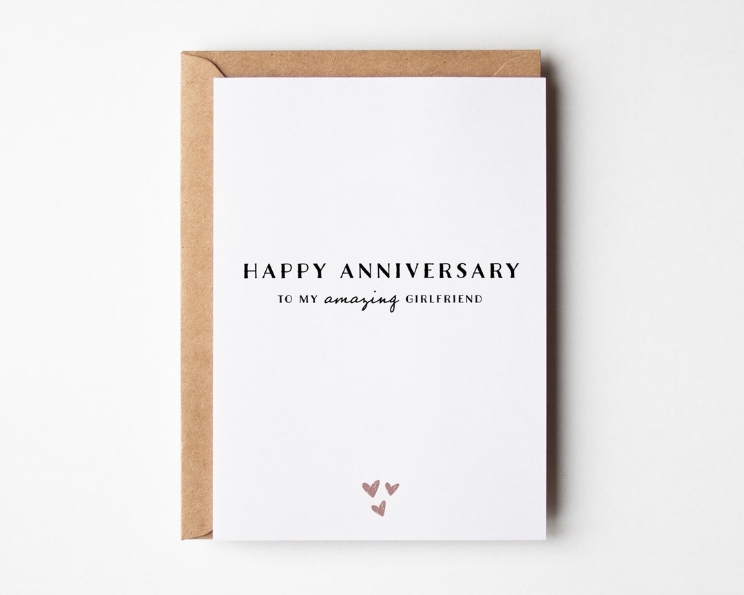 Girlfriend Anniversary Card | Anniversary Card for Girlfriend | Happy ...