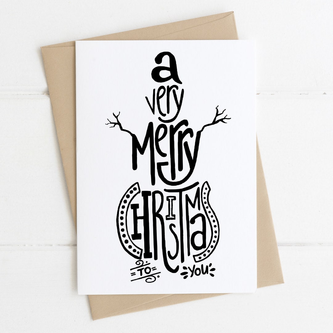 A Very Merry Christmas Card | Snowman Christmas Cards | Christmas Card ...