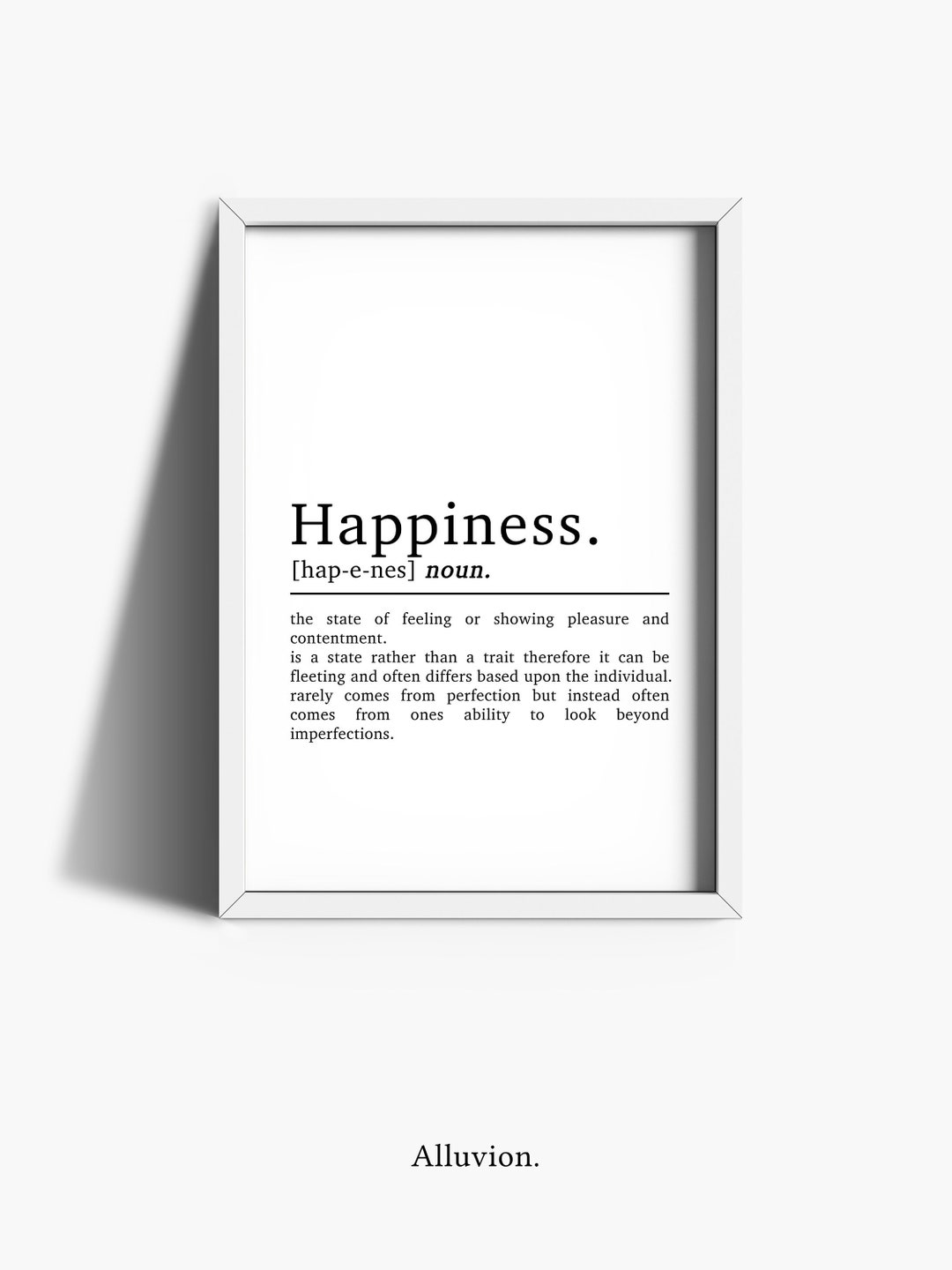 Happiness Definition Wall Art | Bedroom Print | Bedroom Decor ...