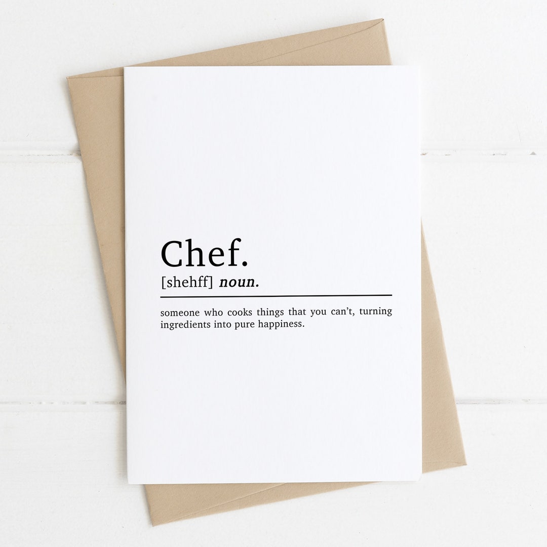 Chef Birthday Card Cards for Chefs Best Friend Birthday - Etsy