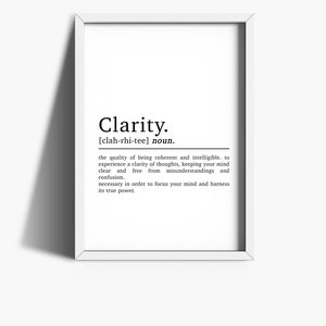 Clarity Definition | Office Wall Art | Home Office Print ...