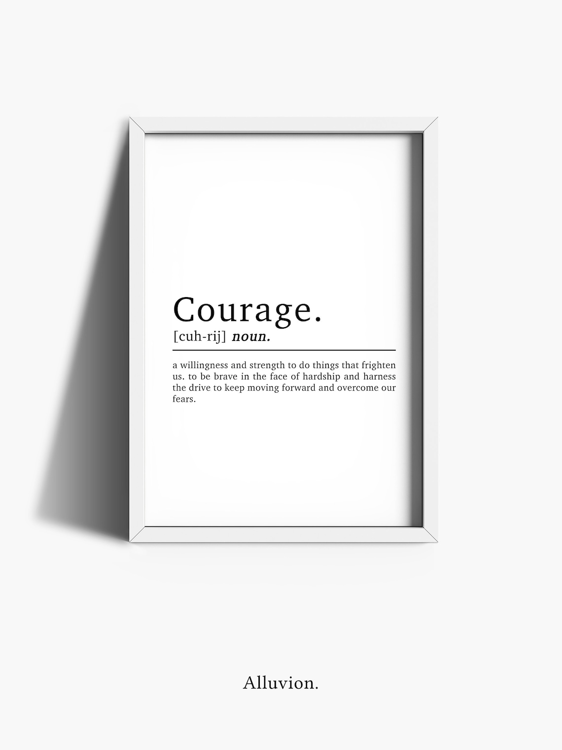 Courage Definition Digital Print Home Office Print - Etsy UK