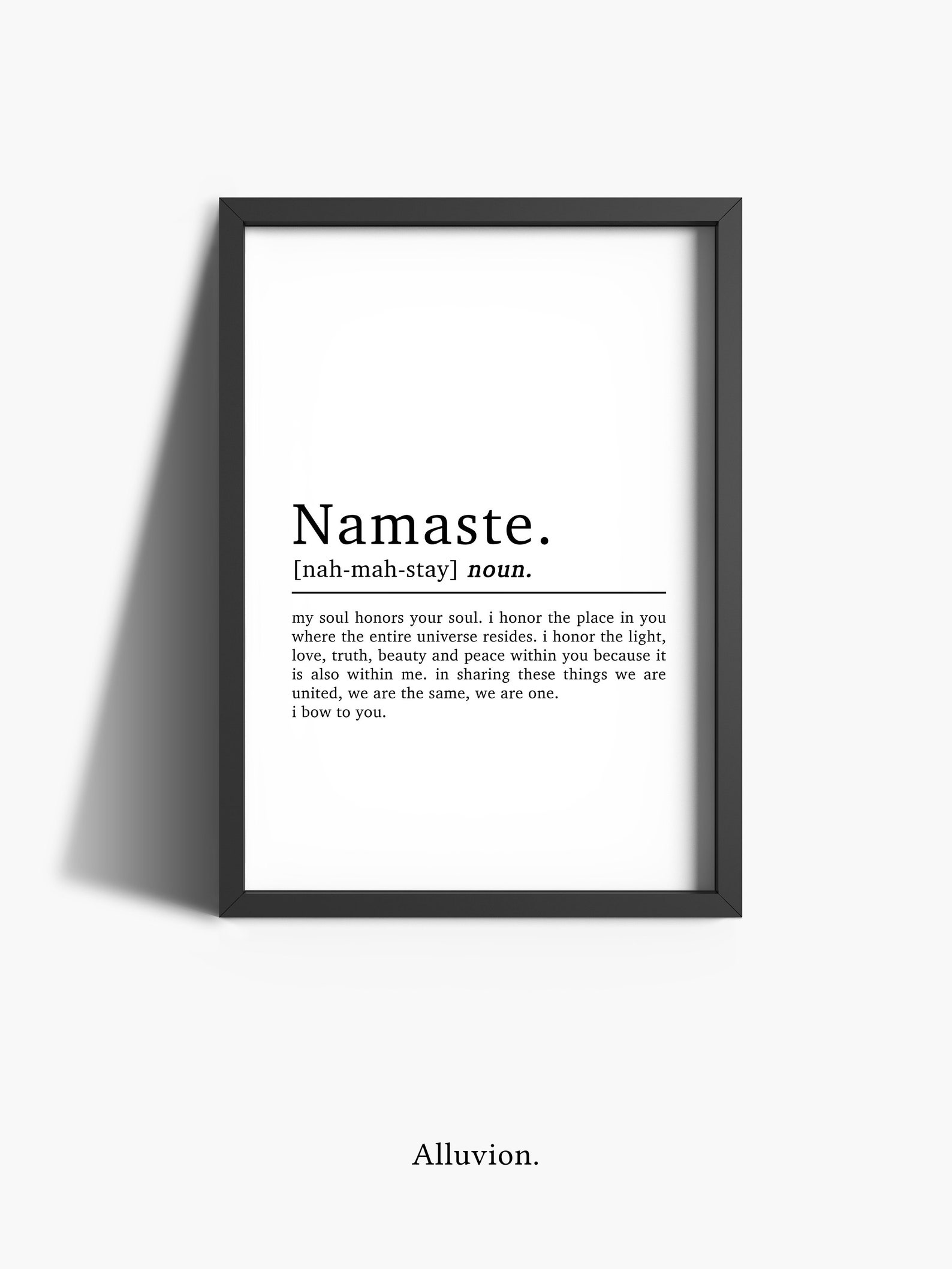 Namaste Print Inspirational Quotes Prints Home Wall Art Yoga Print ...