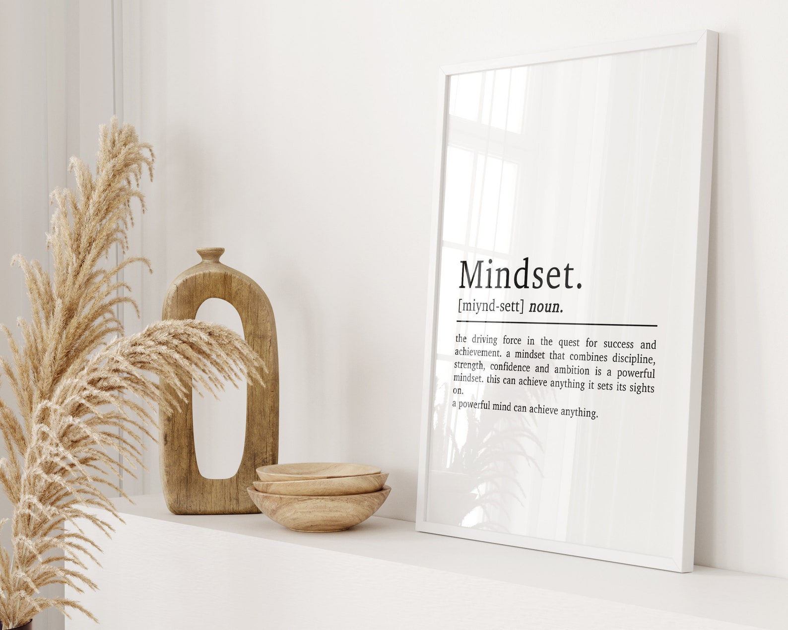Mindset Definition Inspirational Office Wall Art Decor Print ...