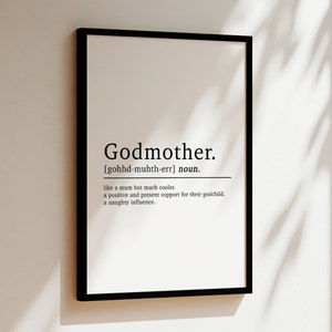 Godmother Gift, Godmother Definition, Gift for Godmother, Godmother ...