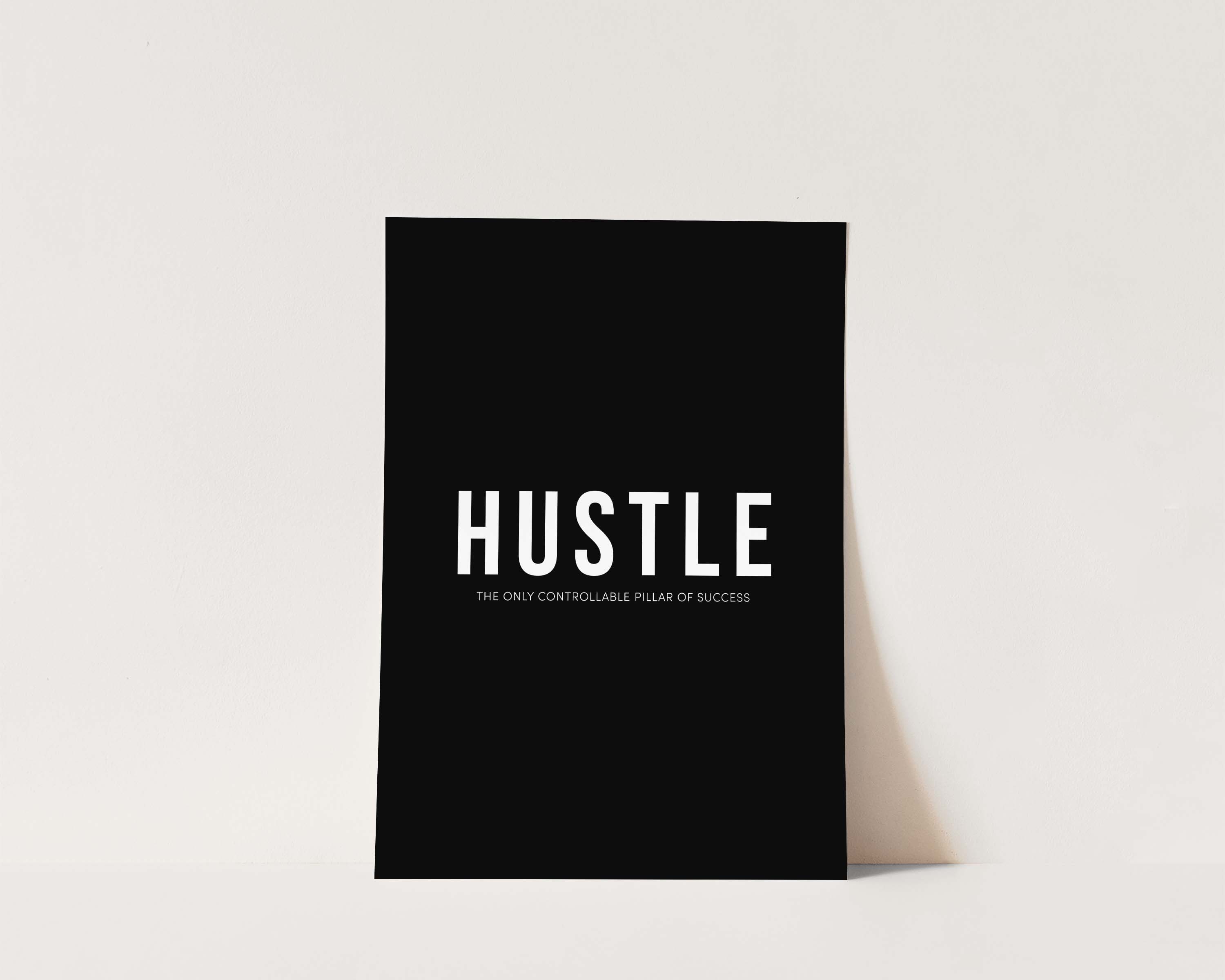 Hustle Print Inspirational Wall Art | Motivational Prints | Office ...