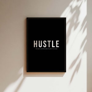 Hustle Print Inspirational Wall Art | Motivational Prints | Office ...