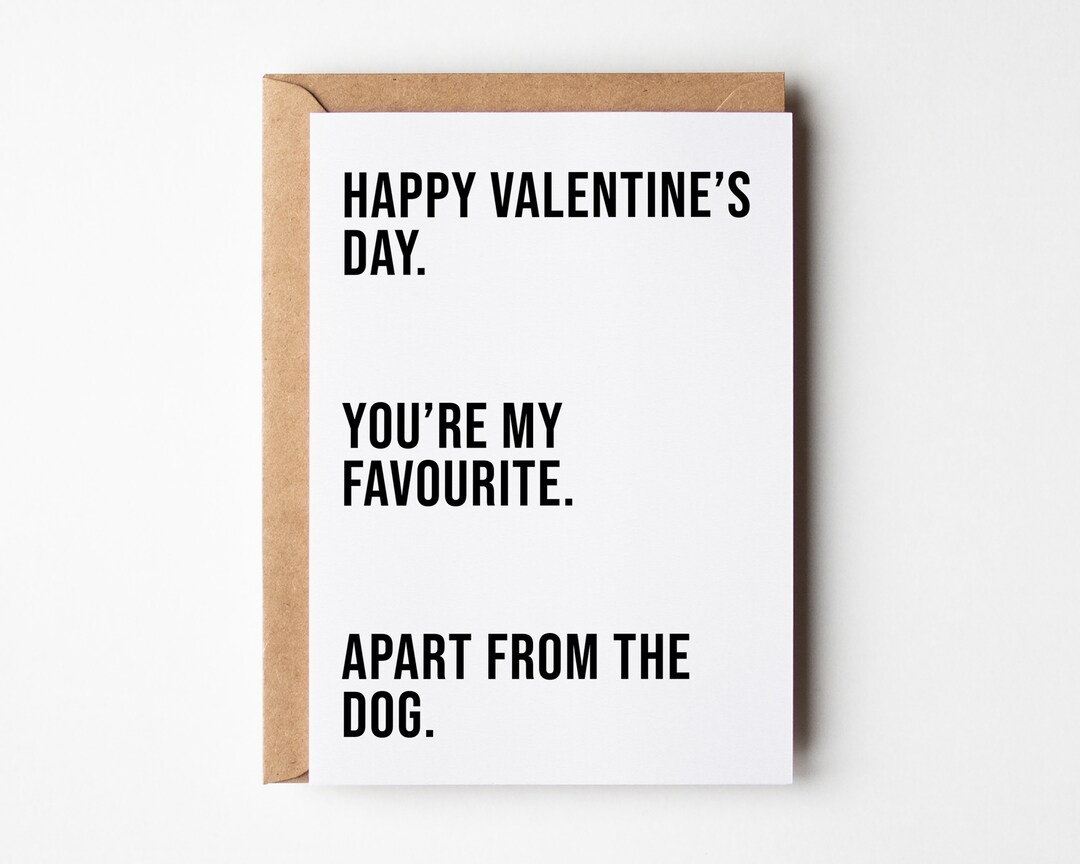 Funny Boyfriend Valentines Day Card, Favourite Apart From Dog ...