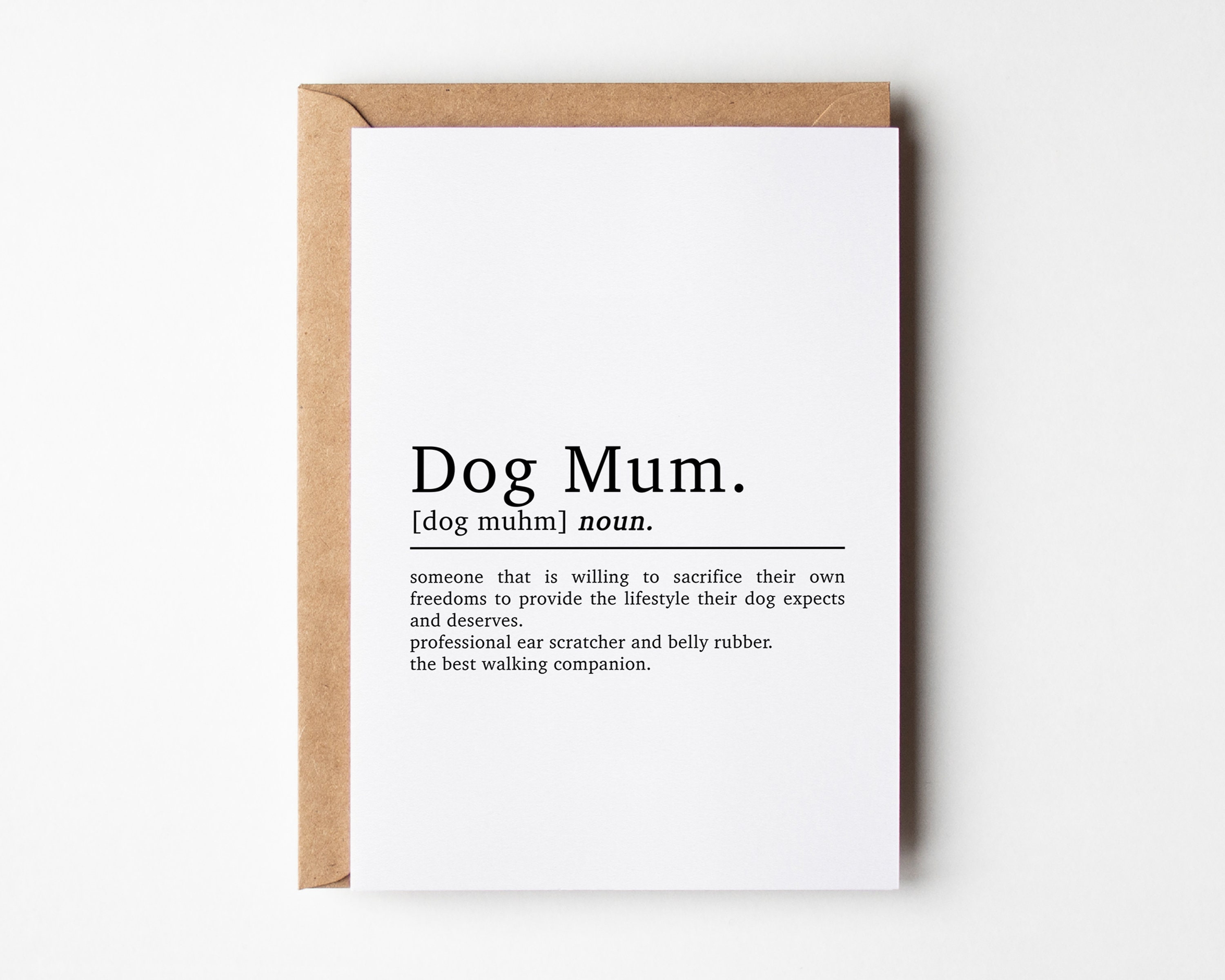 Dog Mum Birthday Card Dog Mum Definition Dog Mum Card Birthday Card ...