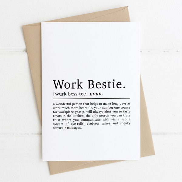 Printable Birthday Card for Work Bestie - Etsy