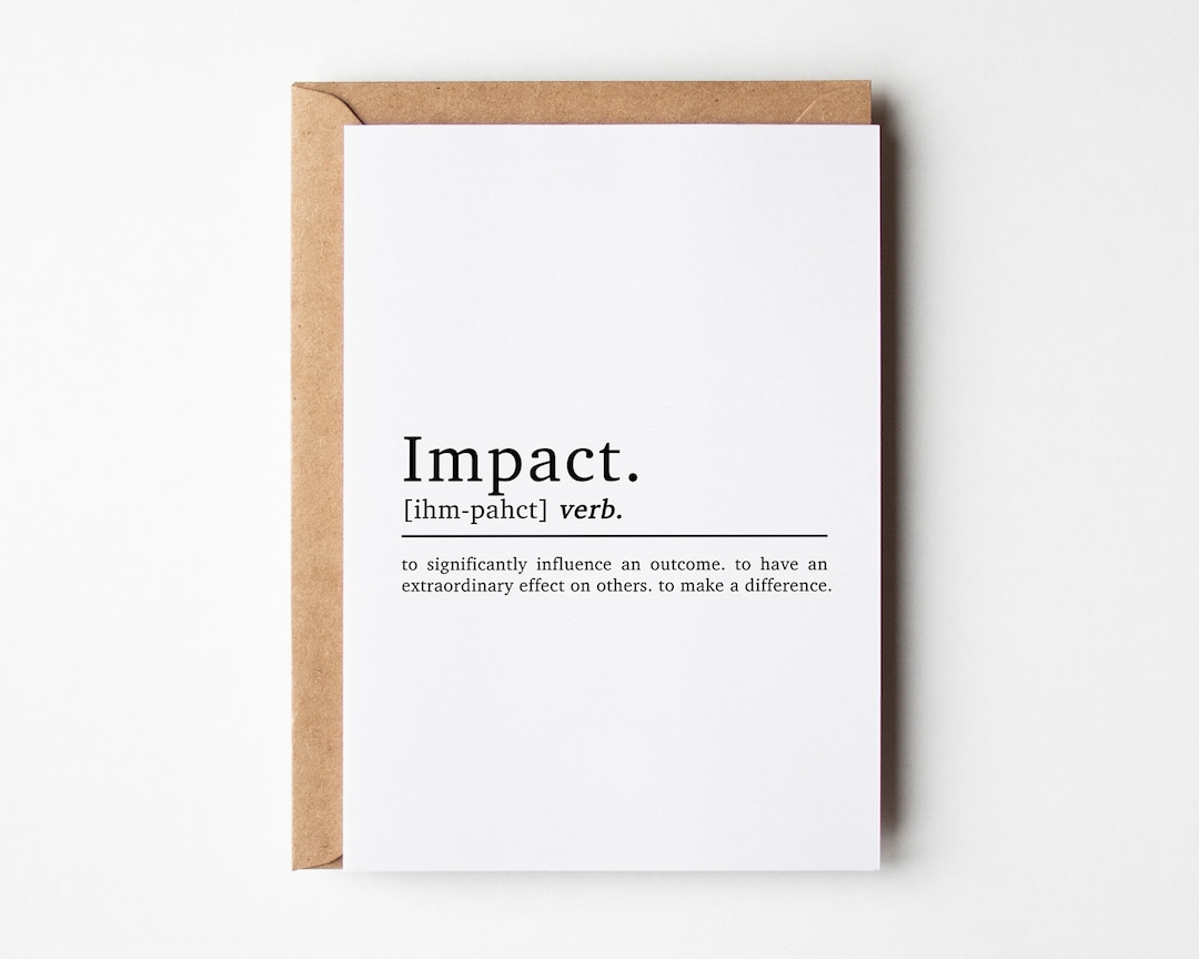 Impact Definition Card, New Job Card, New Business Card, New Venture ...