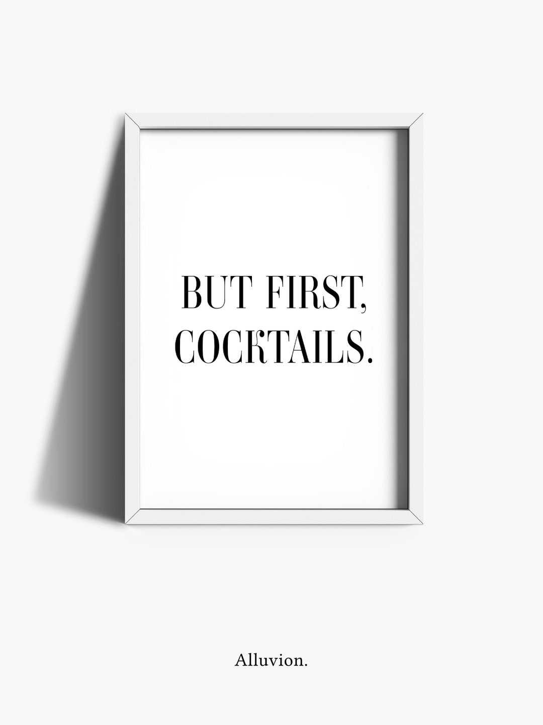 Cocktail Print | but First Cocktails Print | Kitchen Wall Art | Drink ...