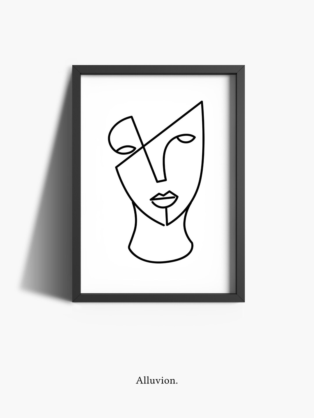 Face Line Drawing Print | Line Drawing Wall Art | Fashion Wall Art ...