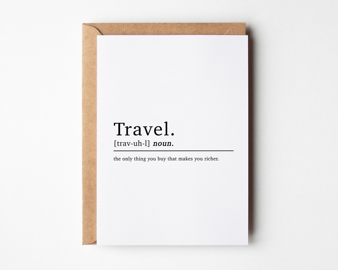 Travel Card, Travel Definition, Travel Birthday Card, Bon Voyage Cards ...