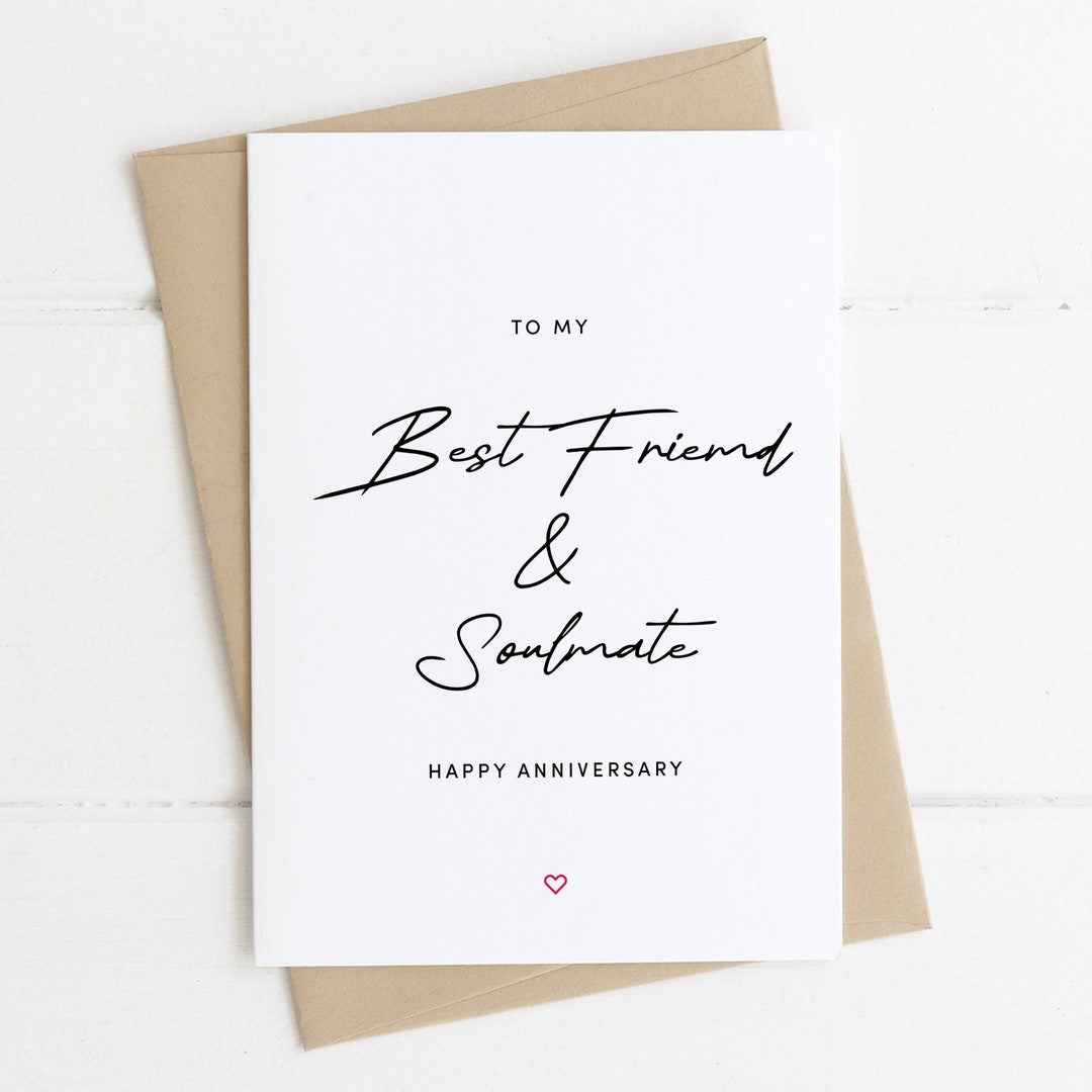 Happy Anniversary Card for Partner | to My Best Friend & Soulmate ...