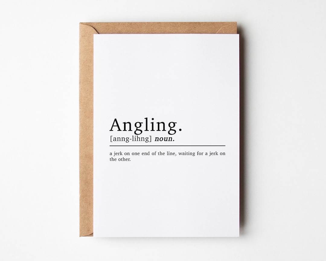 Fishing Birthday Card | Angling Definition | Angler Card | Angling ...