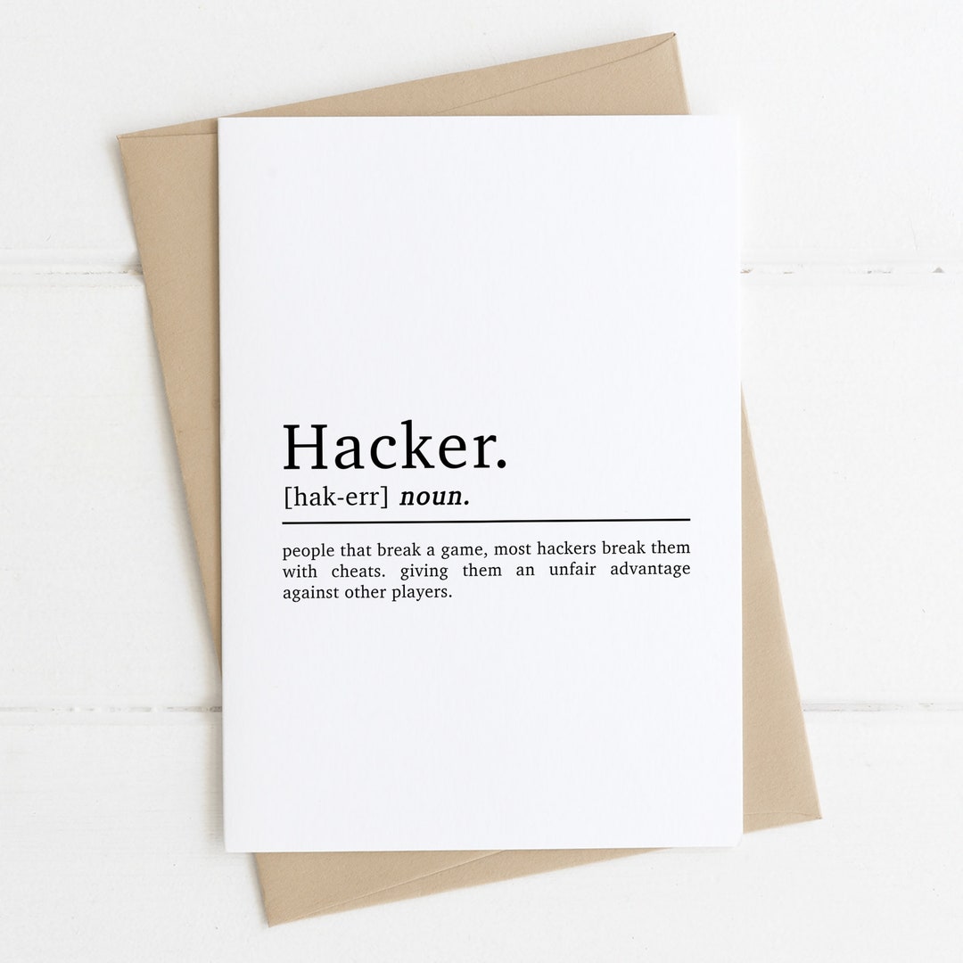 Hacker Definition Birthday Card Warzone Card Gaming Birthday Card COD ...