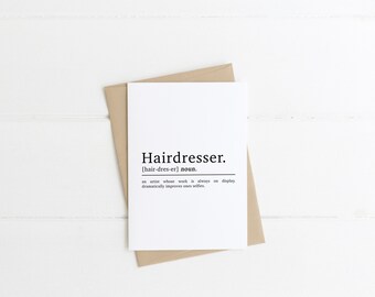 Personalised Birthday Card for a Hairdresser - Etsy