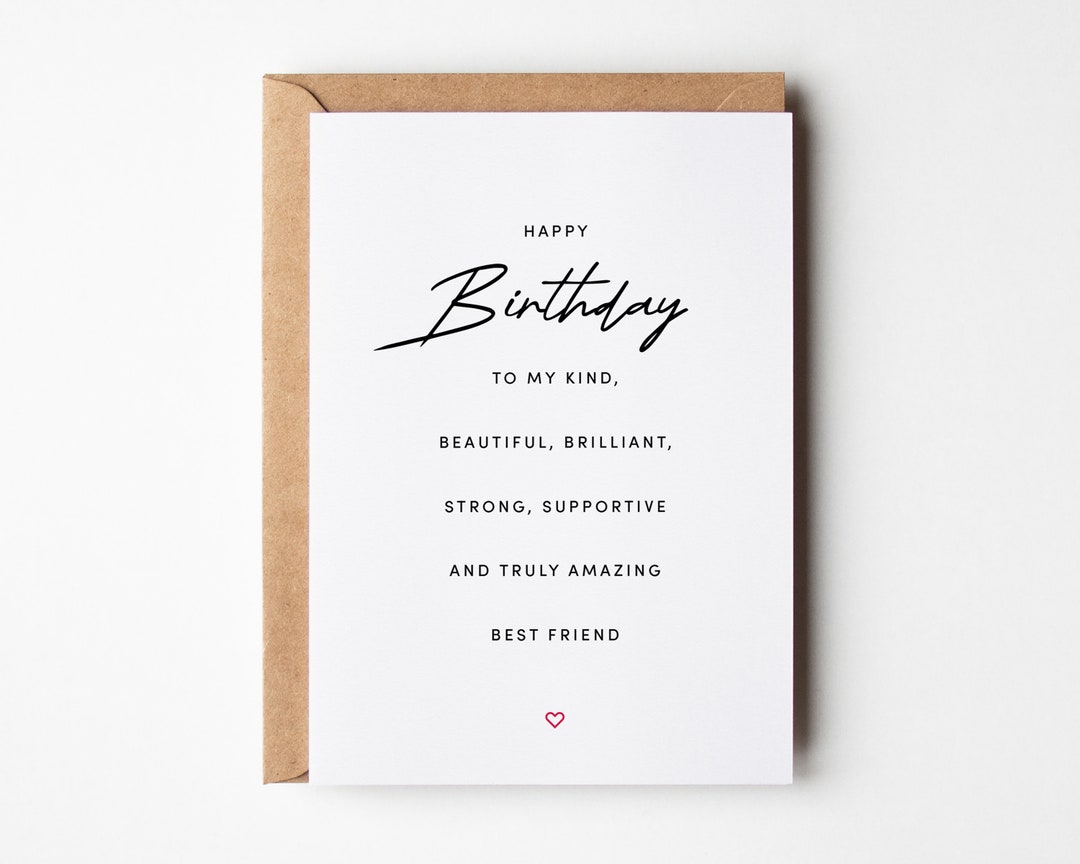 Best Friend Birthday Card | Birthday Card for Bestie | Happy Birthday ...
