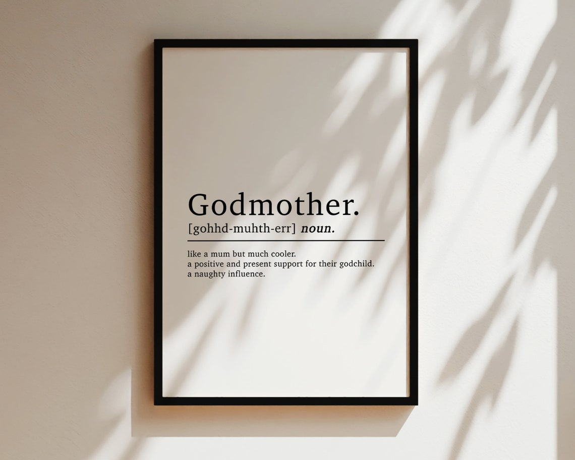 Godmother Gift, Godmother Definition, Gift for Godmother, Godmother ...