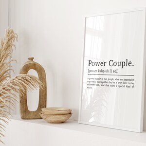 Power Couple Definition Print Love Print Anniversary Gift Love Quote ...