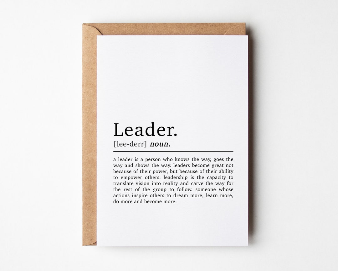 Promotion Card | Leader Definition Card | Motivational Birthday Card ...