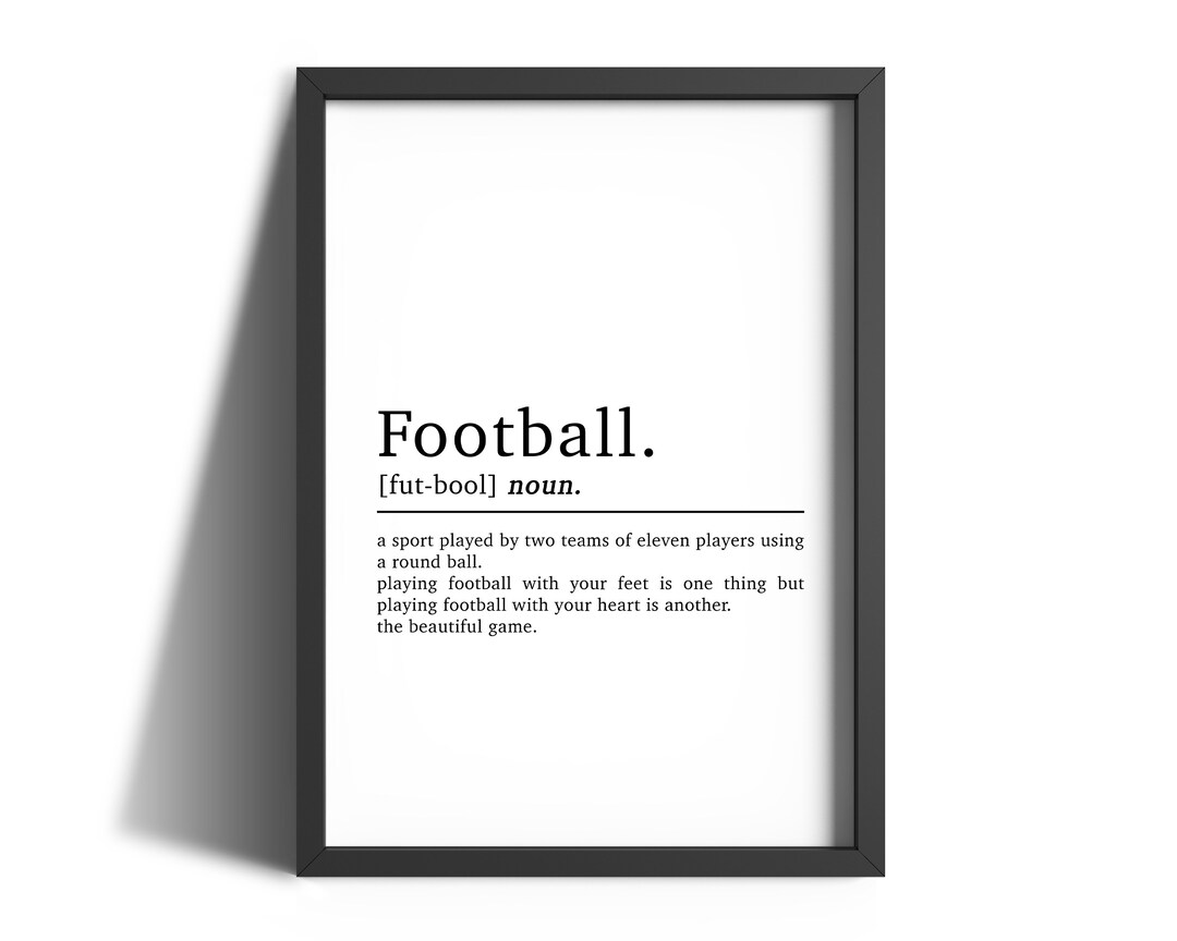 Football Prints Football Definition Football Gifts Football Wall Art ...