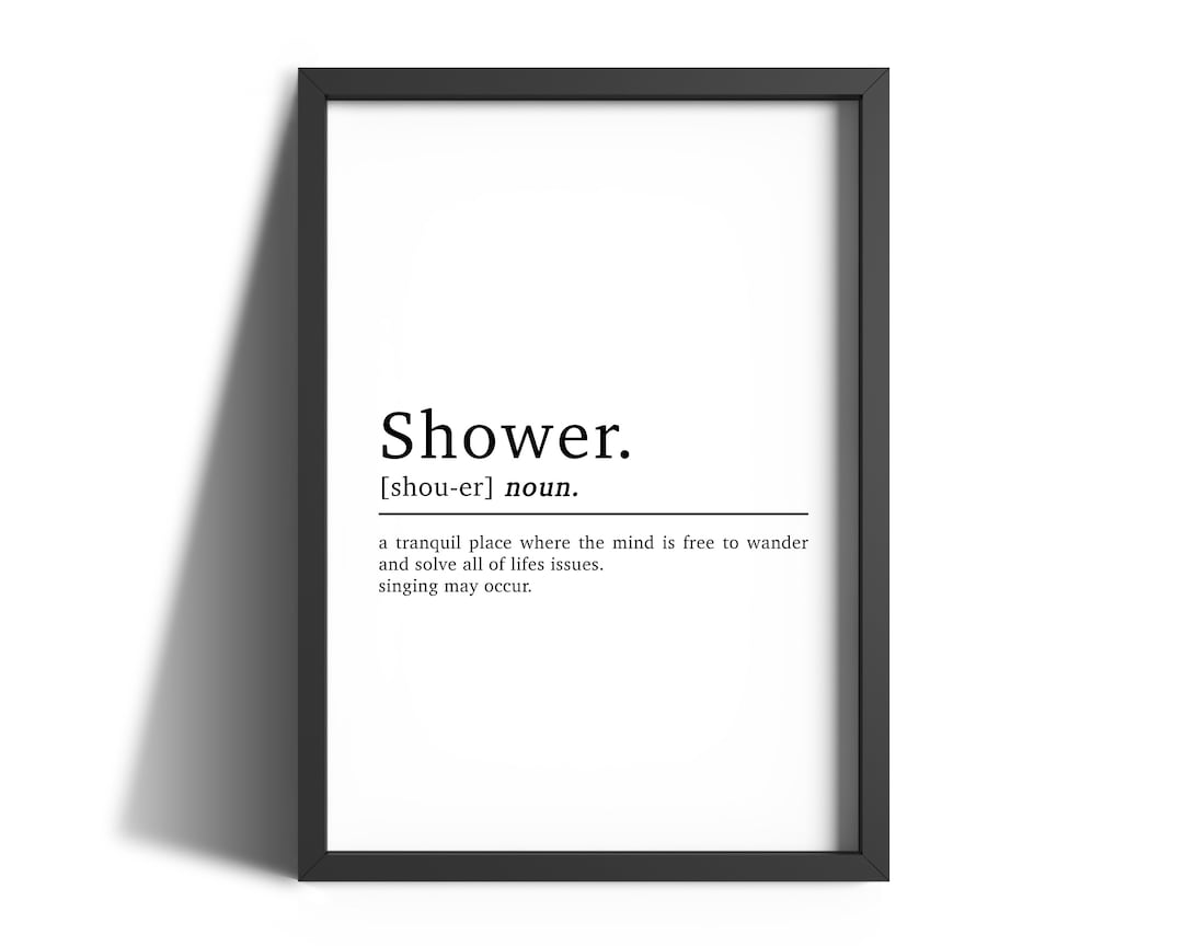 Bathroom Prints Shower Definition Bathroom Decor Bathroom Wall Art ...