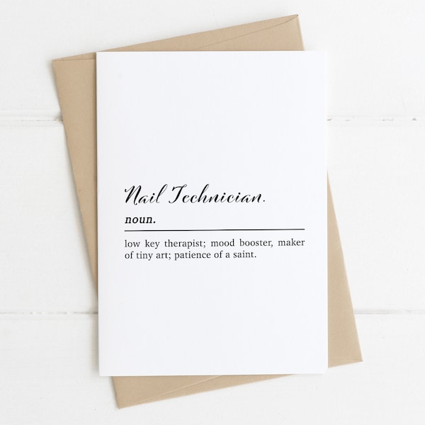 Nail Technician Birthday Card - Etsy