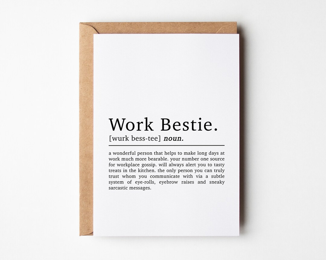 Work Bestie Card | Work Best Friends Leaving Cards | Goodbye Card ...