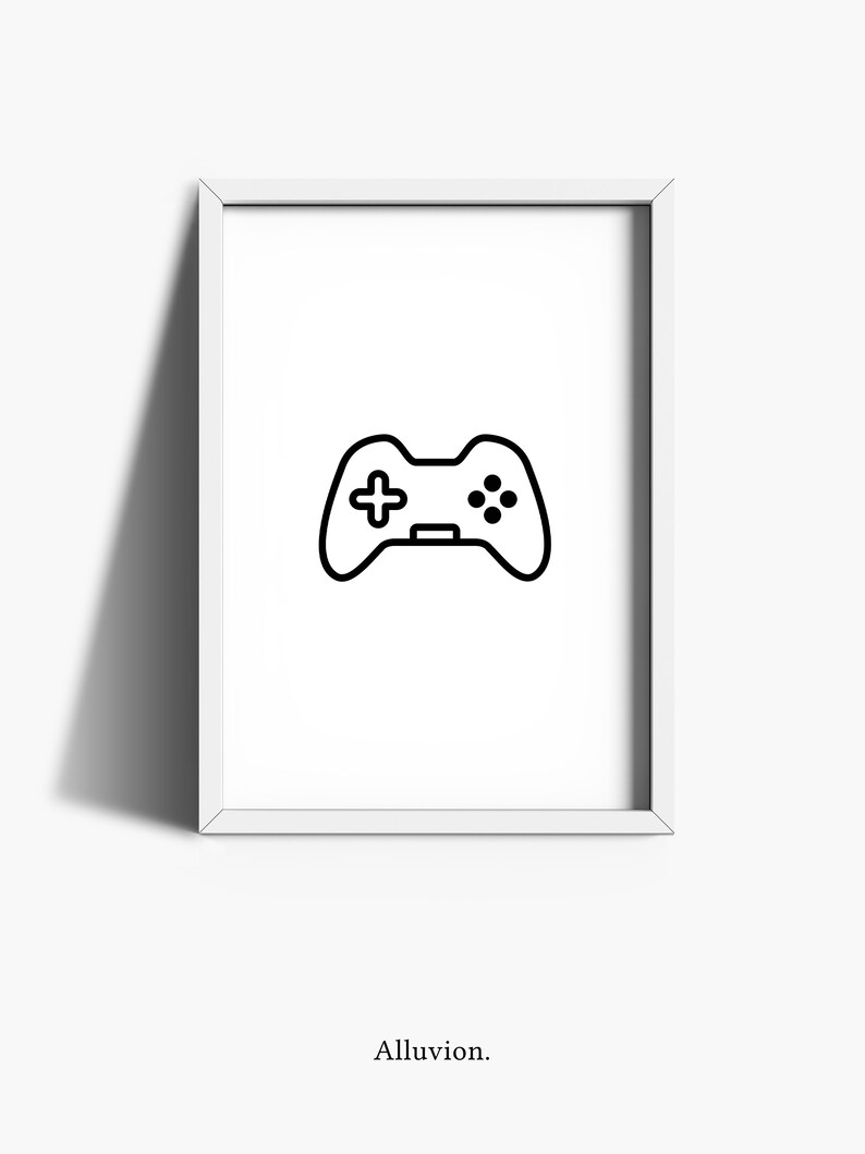 Gaming Controller Print Gamer Gifts Gaming Art Gaming | Etsy