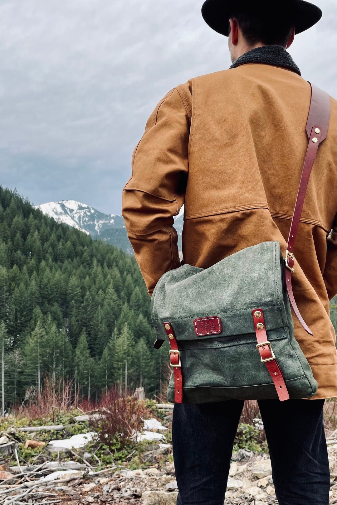 Haversack - Handmade in USA - Wax Canvas Shoulder Bag - Canvas ...