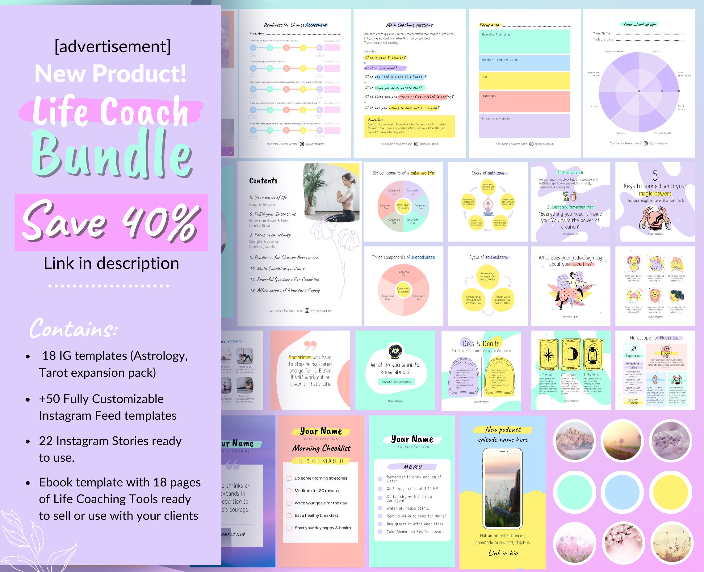 Life Coaching Worksheet. Coach Tools Ebook Editable in Canva. | Etsy